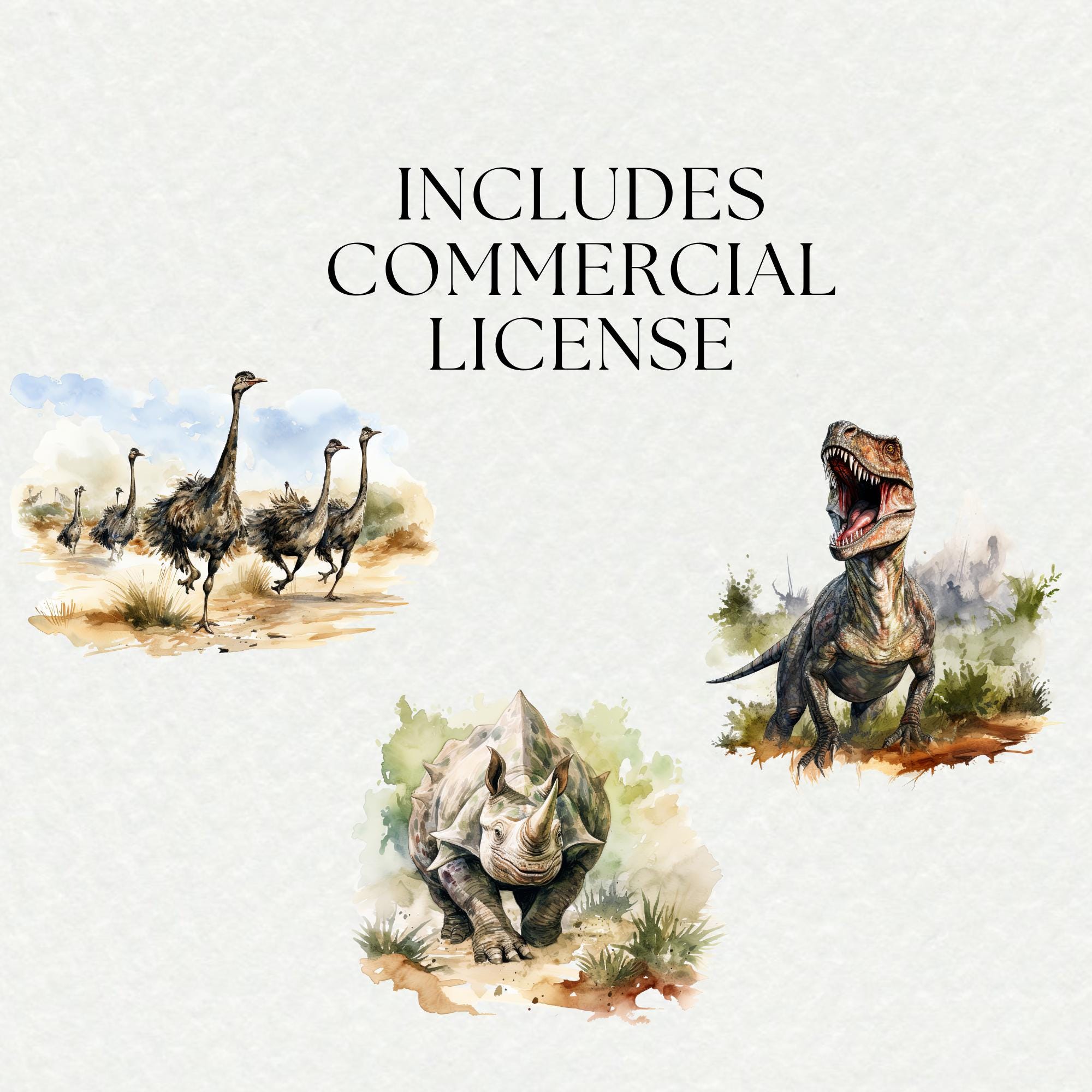 Dinosaur Clipart Bundle - Majestic and Fierce Prehistoric Scenes ...