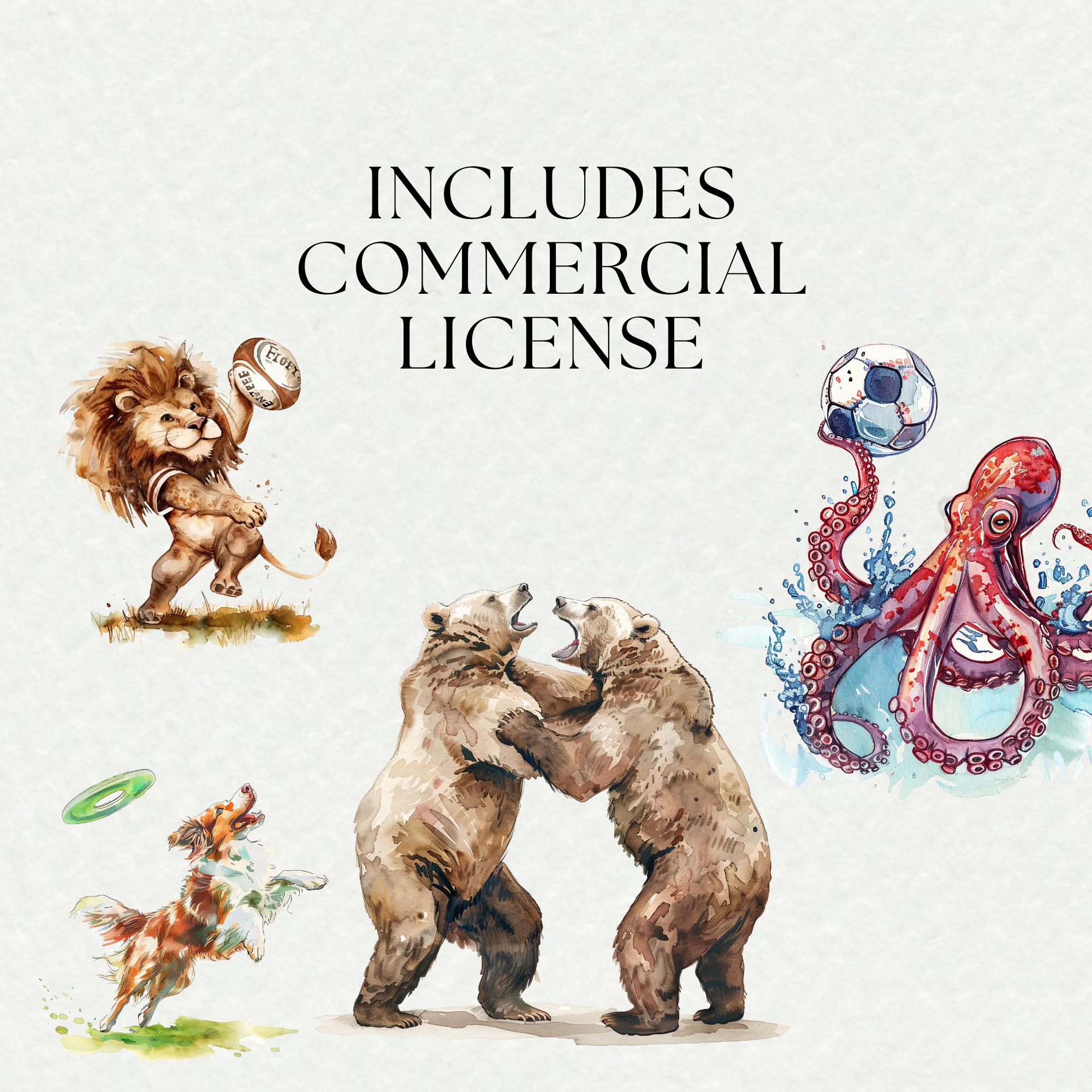 Sporty Animals Animal Athletes Clipart Bundle - Sports and Activities ...