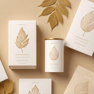 Custom Floral Tea Packaging. Colorful Natural Tea Design. Elegant ...