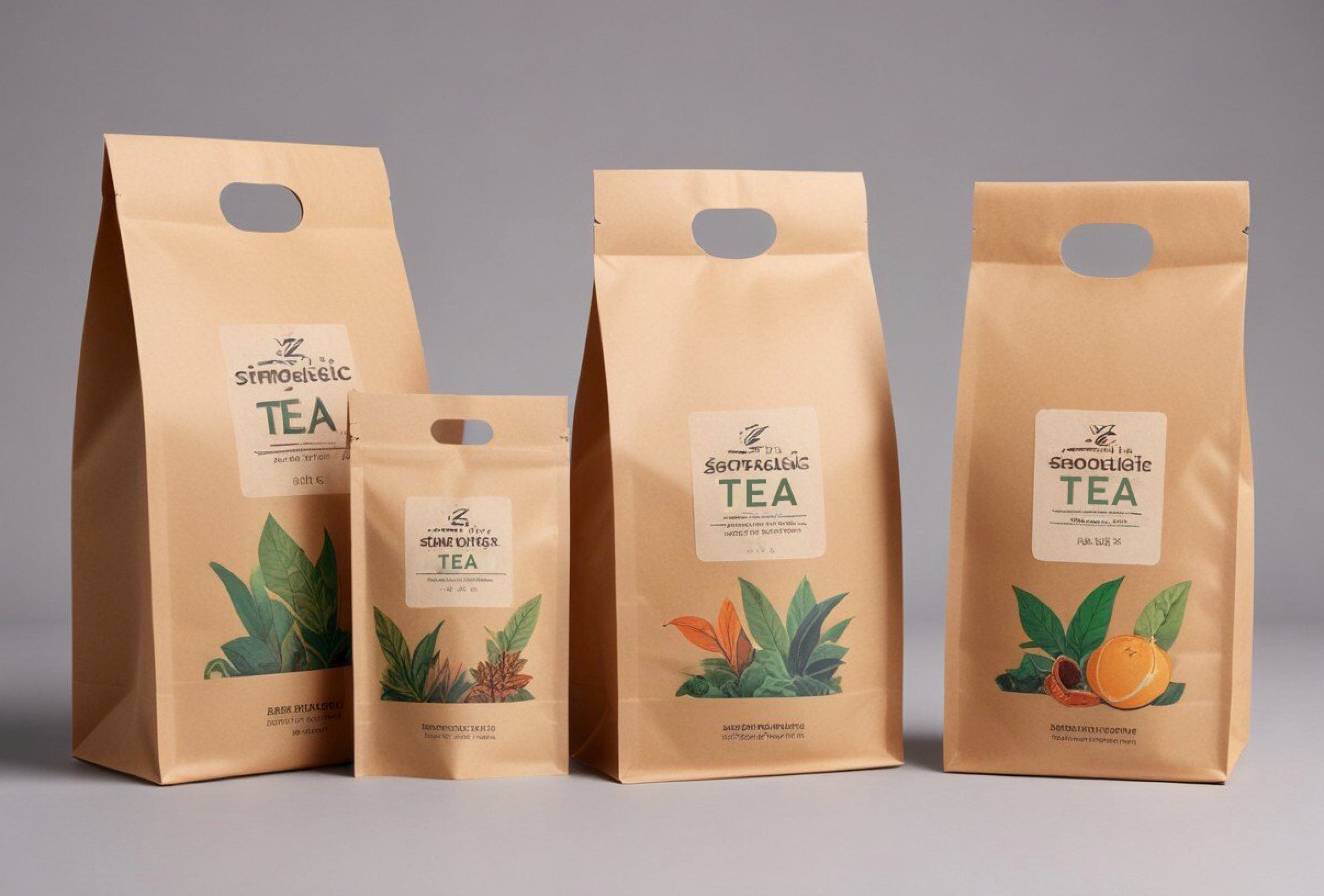Custom Tea Packaging & Label Design for Organic Tea Bags or Pouches.personalized Tea Package ...