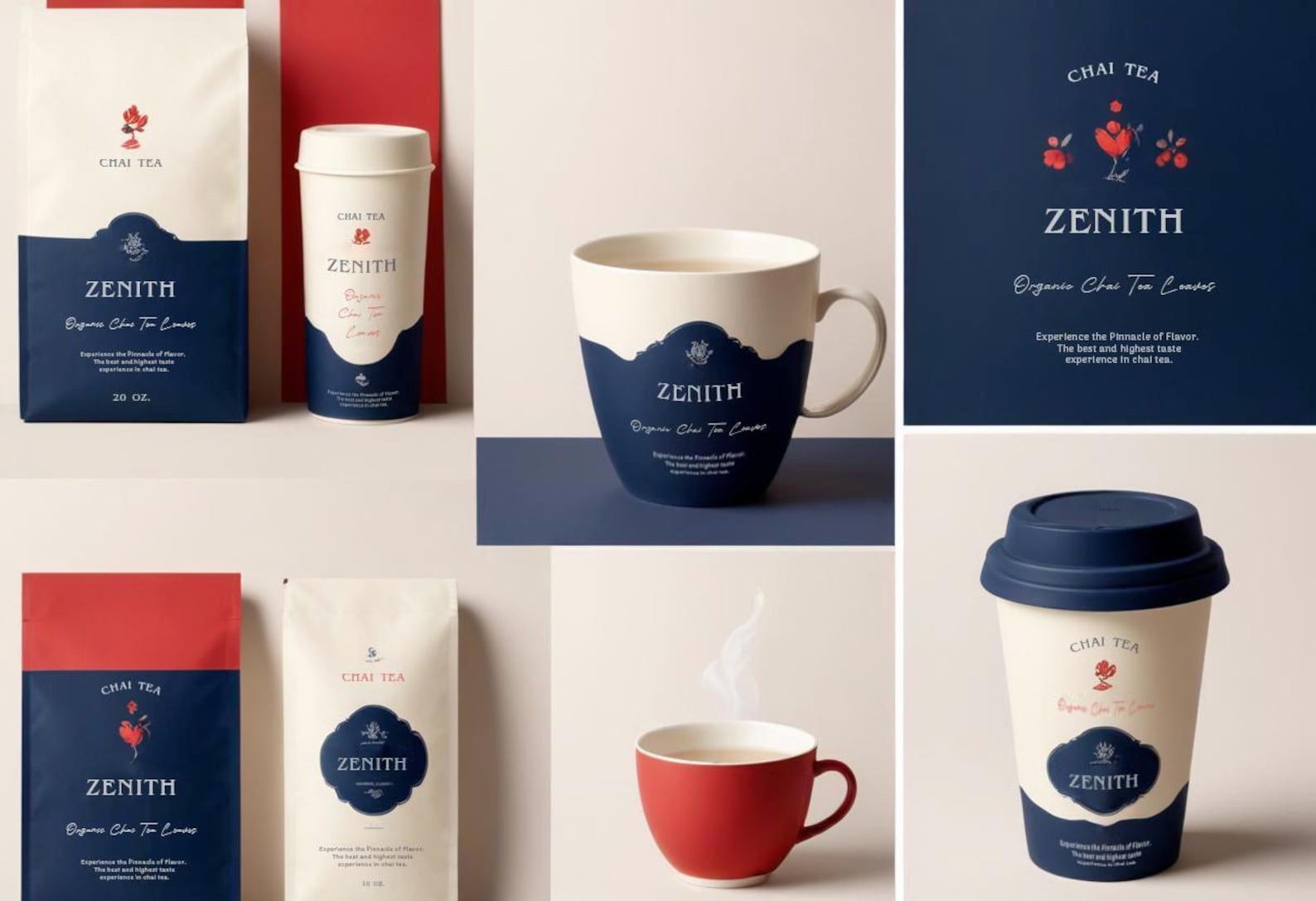 Custom Floral Tea Packaging. Colorful Natural Tea Design. Elegant ...