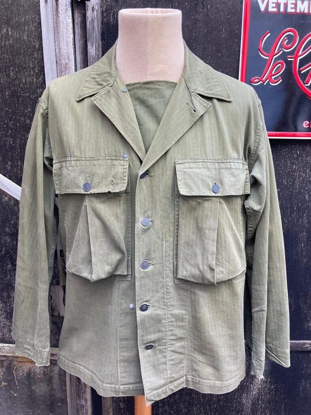 WW2 US Army Field Jacket 1940's HBT Material Original - Etsy