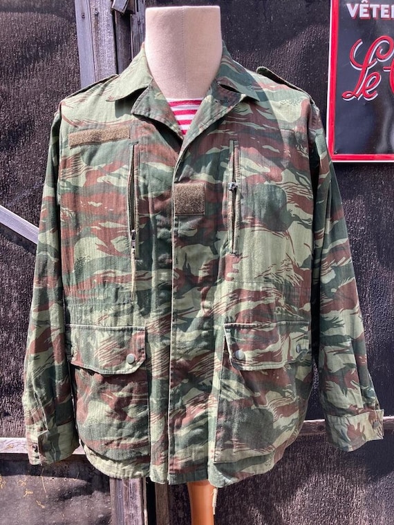 Vintage French Army Field Coat, Lizard Camouflage Pat… - Gem