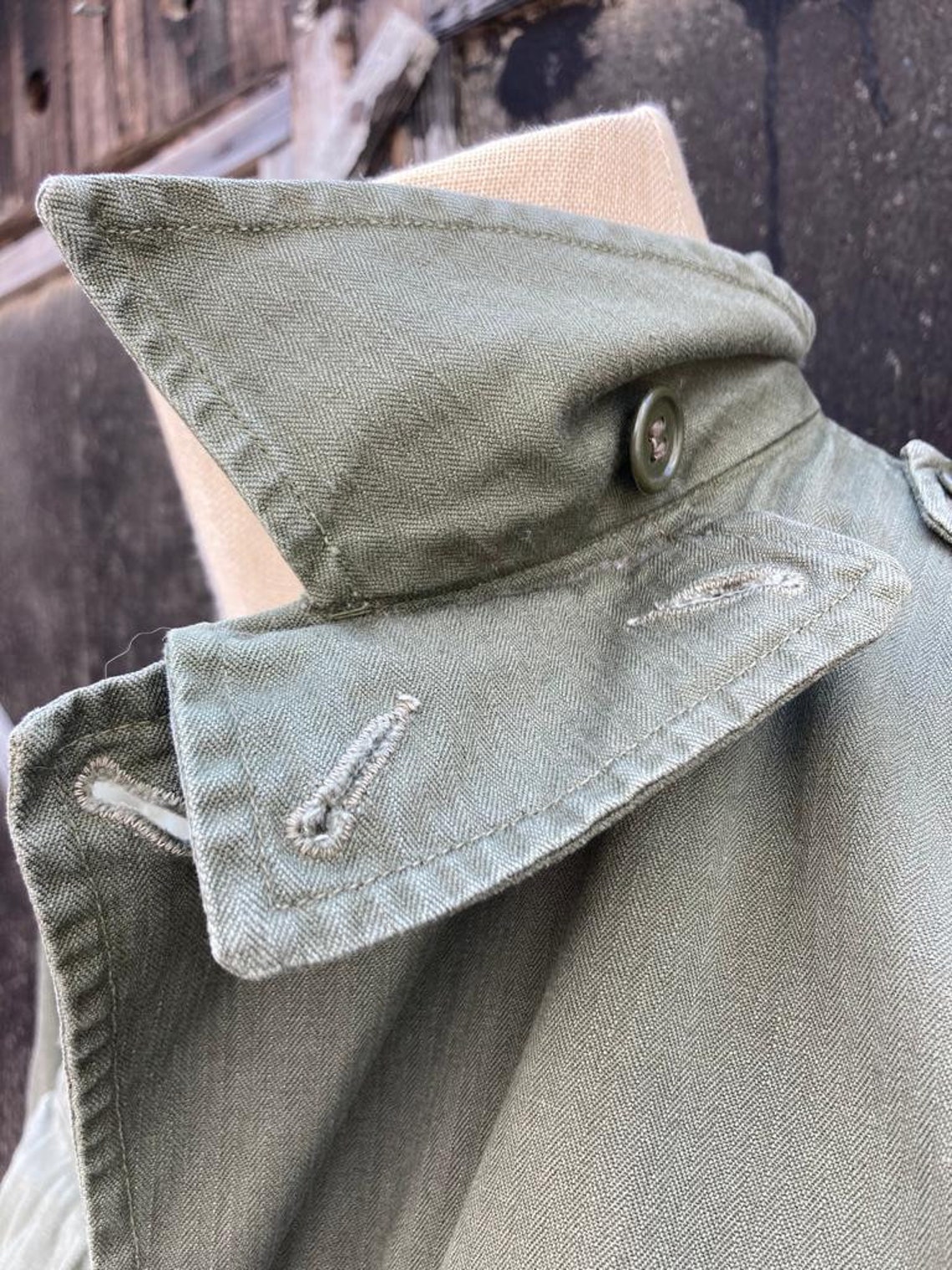 Size S, Vintage French M47 French Army Field Jacket, Early Pattern HBT ...