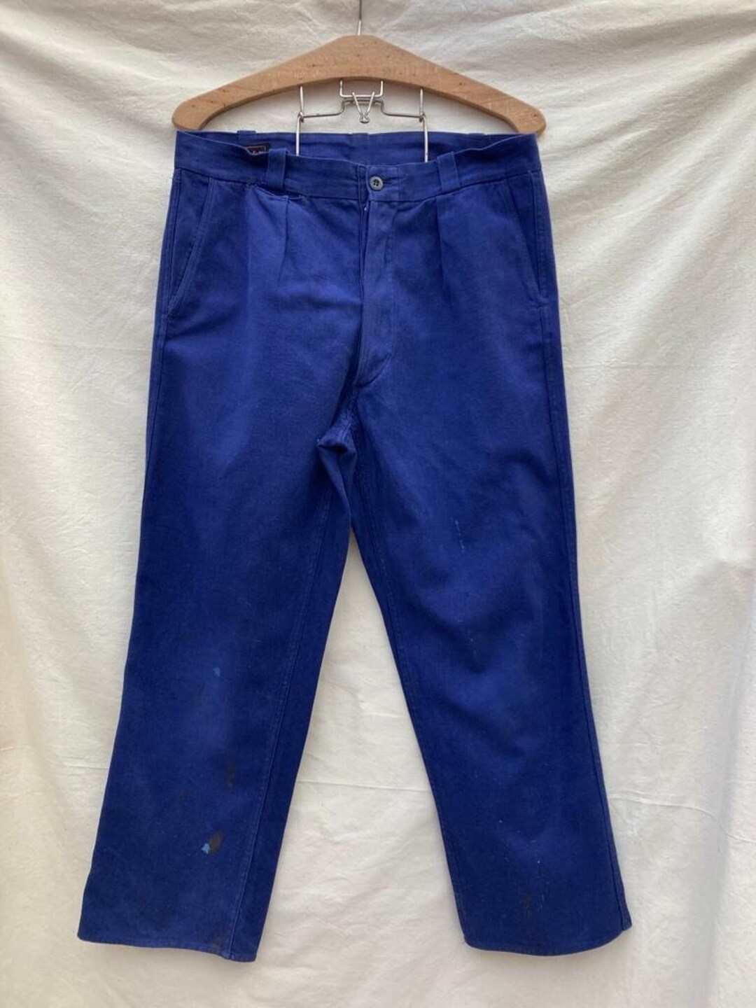 Vintage French Blue Trousers, Size W34/L27.5, Bleu De Travail Pants ...
