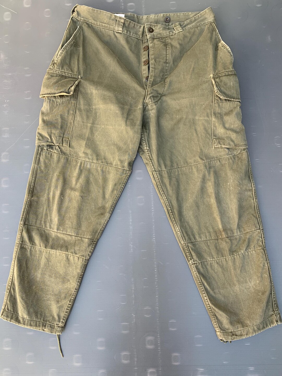 Vintage F2 French Military Pants 1967, Size M W36, Cargo Pants, Made by ...