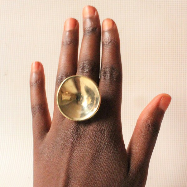 African Gold Brass Rings - Etsy