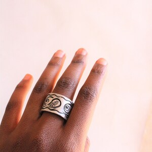 Silver Ring-african Ring-african Jewelry-statement Ring-adjustable Ring ...