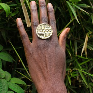 Brass Ring-african Brass Ring-african Jewelry-statement Ring- Ring-gold ...