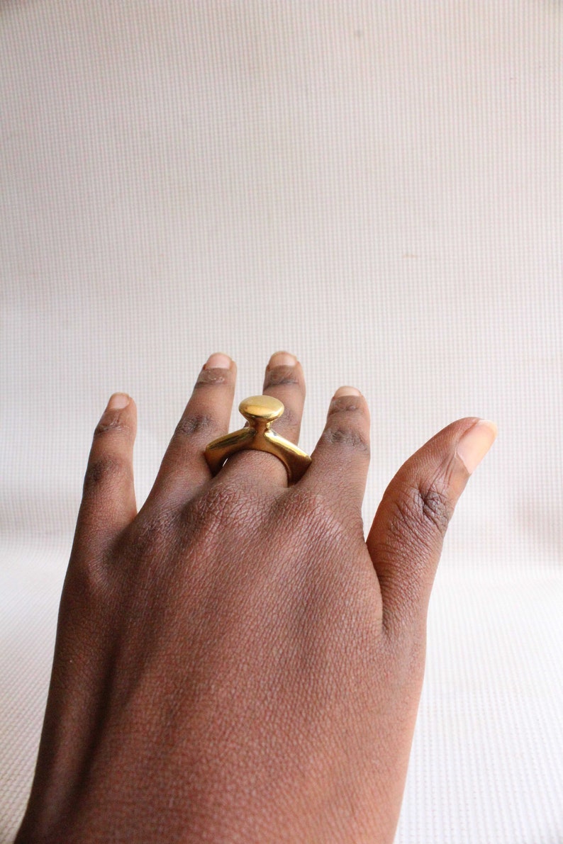 Brass Ring-african Brass Ring-african Jewelry-statement Ring - Etsy