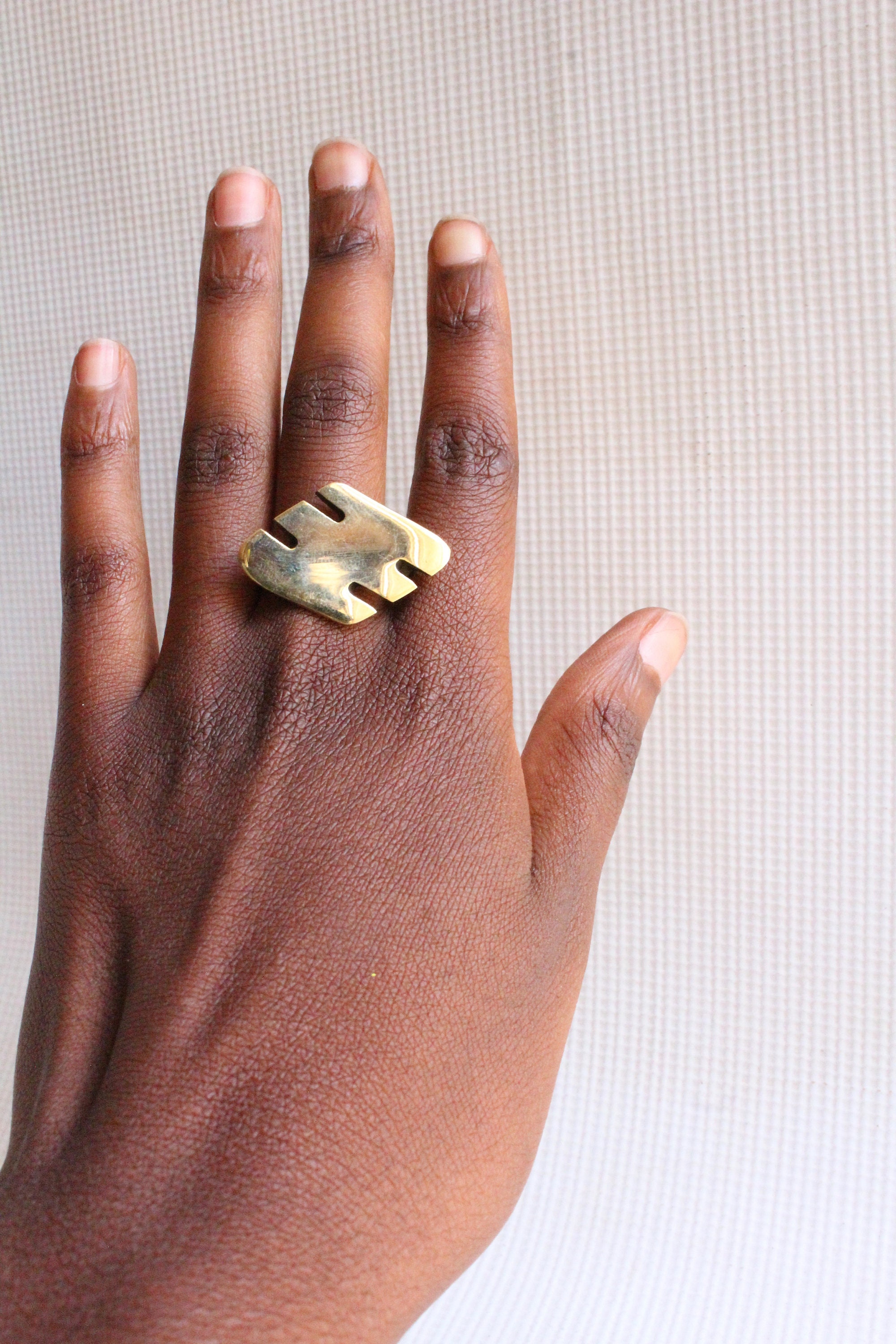 Brass ring-African brass ring-African jewelry-Statement Ring | Etsy