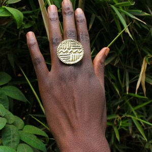 Brass Ring-african Brass Ring-african Jewelry-statement Ring- Ring-gold ...