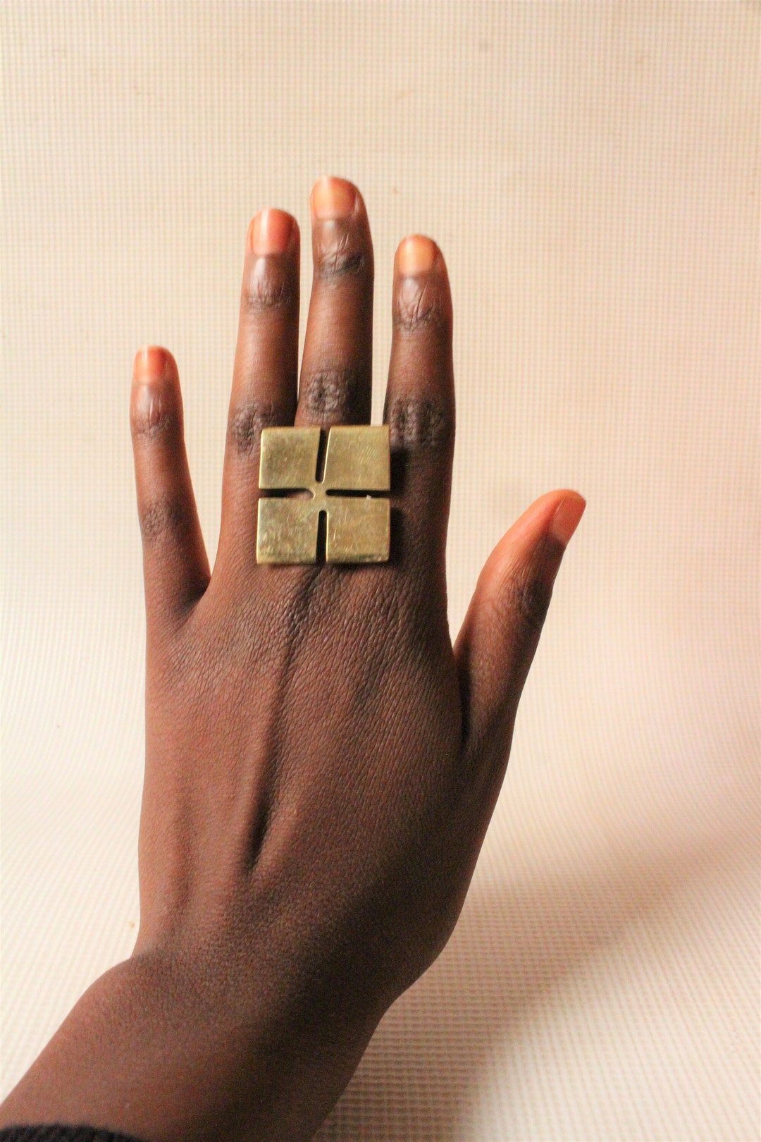 Brass Ring-african Brass Ring-african Jewelry-statement Ring-gold Ring ...
