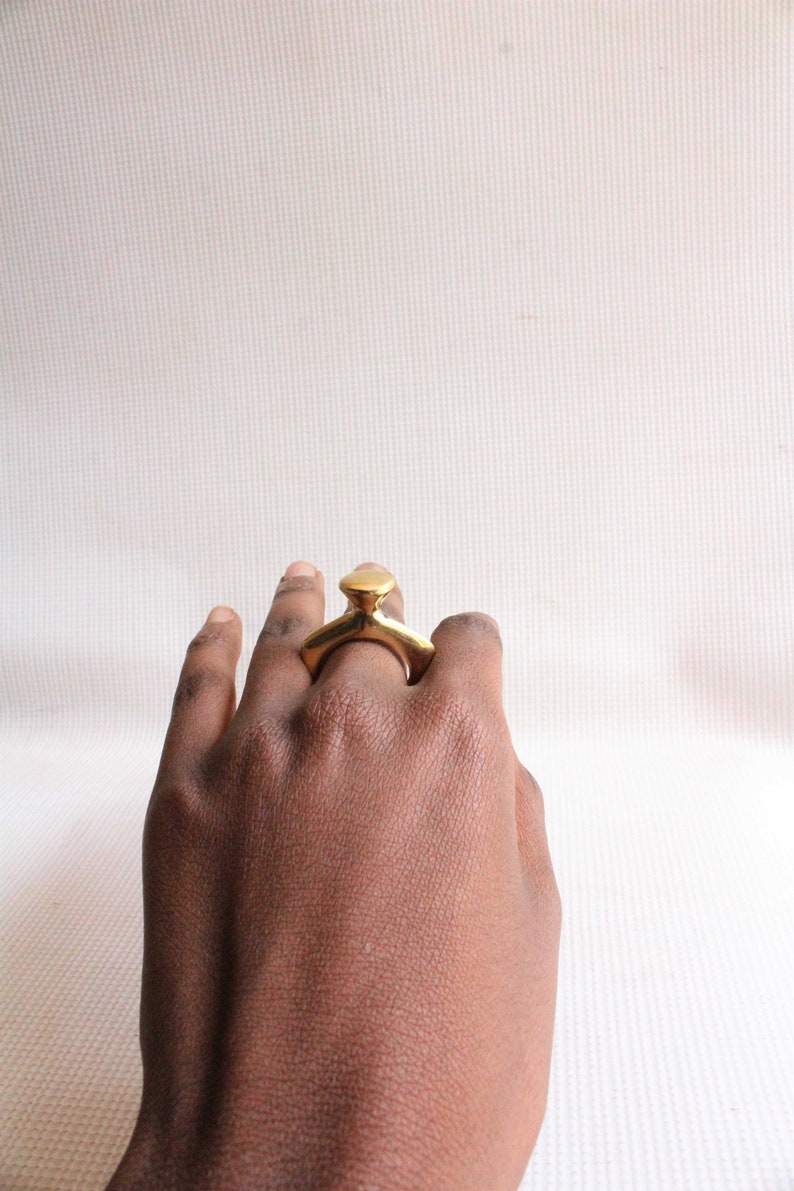 Brass Ring-african Brass Ring-african Jewelry-statement Ring - Etsy