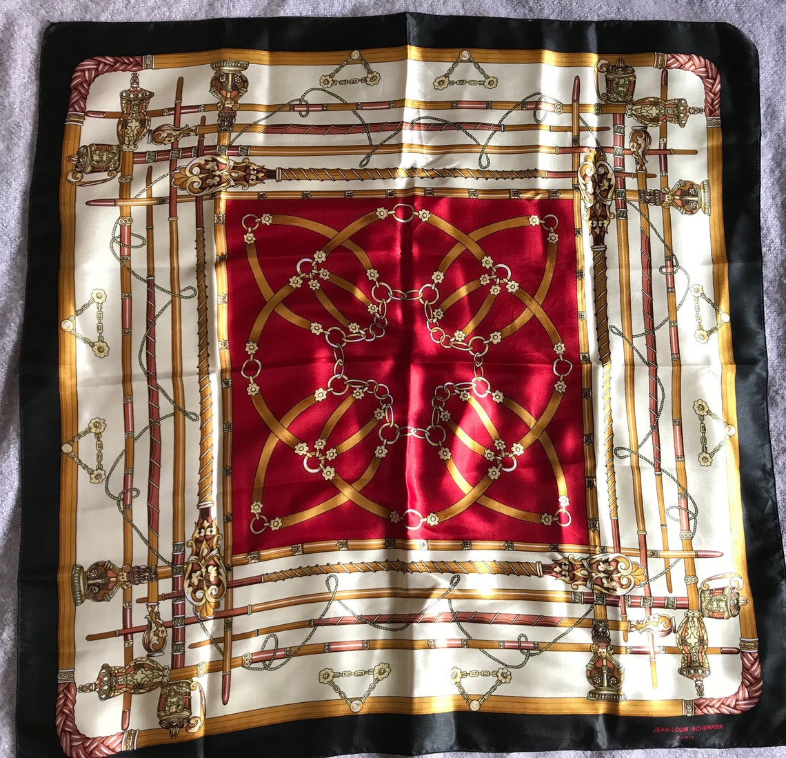 Jean Louis Scherrer Vintage Scarf Paris Movitex - Etsy