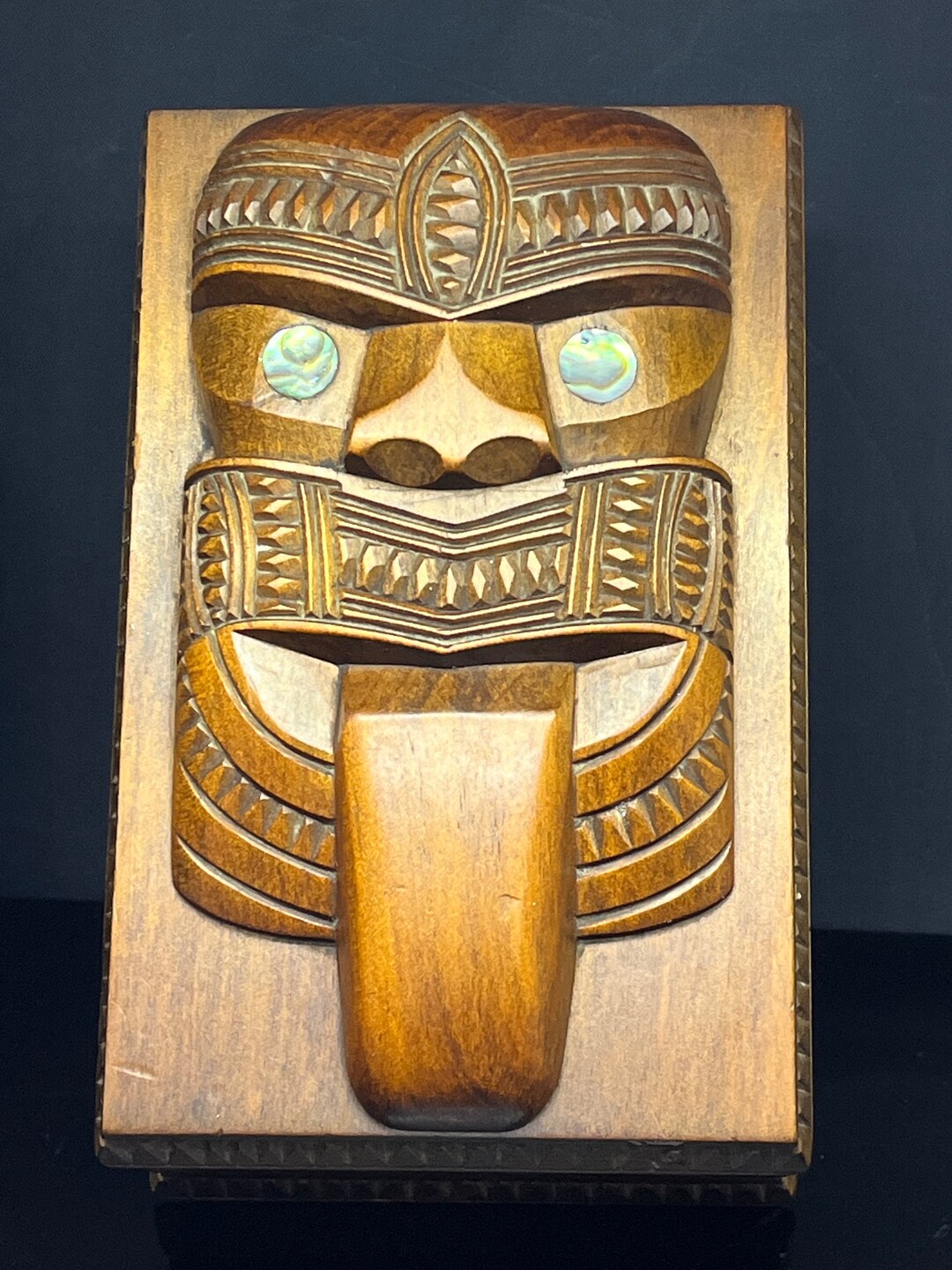 Vintage Carved Tiki Box Maori - Etsy