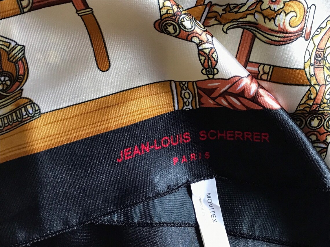 Jean Louis Scherrer Vintage Scarf Paris Movitex - Etsy