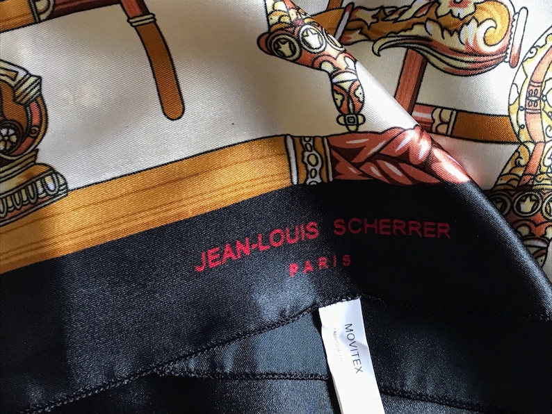 Jean Louis Scherrer Vintage Scarf Paris Movitex - Etsy