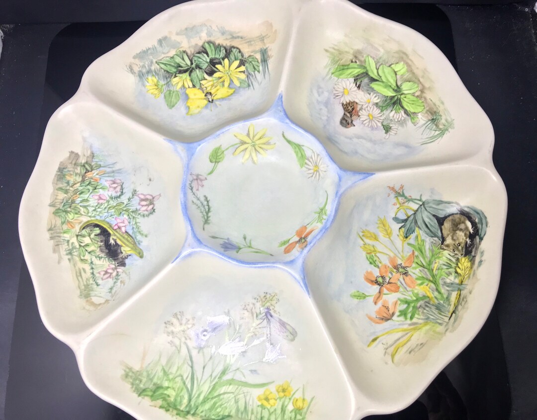 Spode Hors D’oeuvres Dish Hand Painted Unique Large Art Deco - Etsy