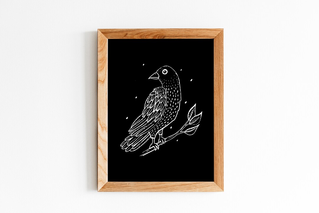 Black Bird, 8x10 Giclee Art Print - Etsy