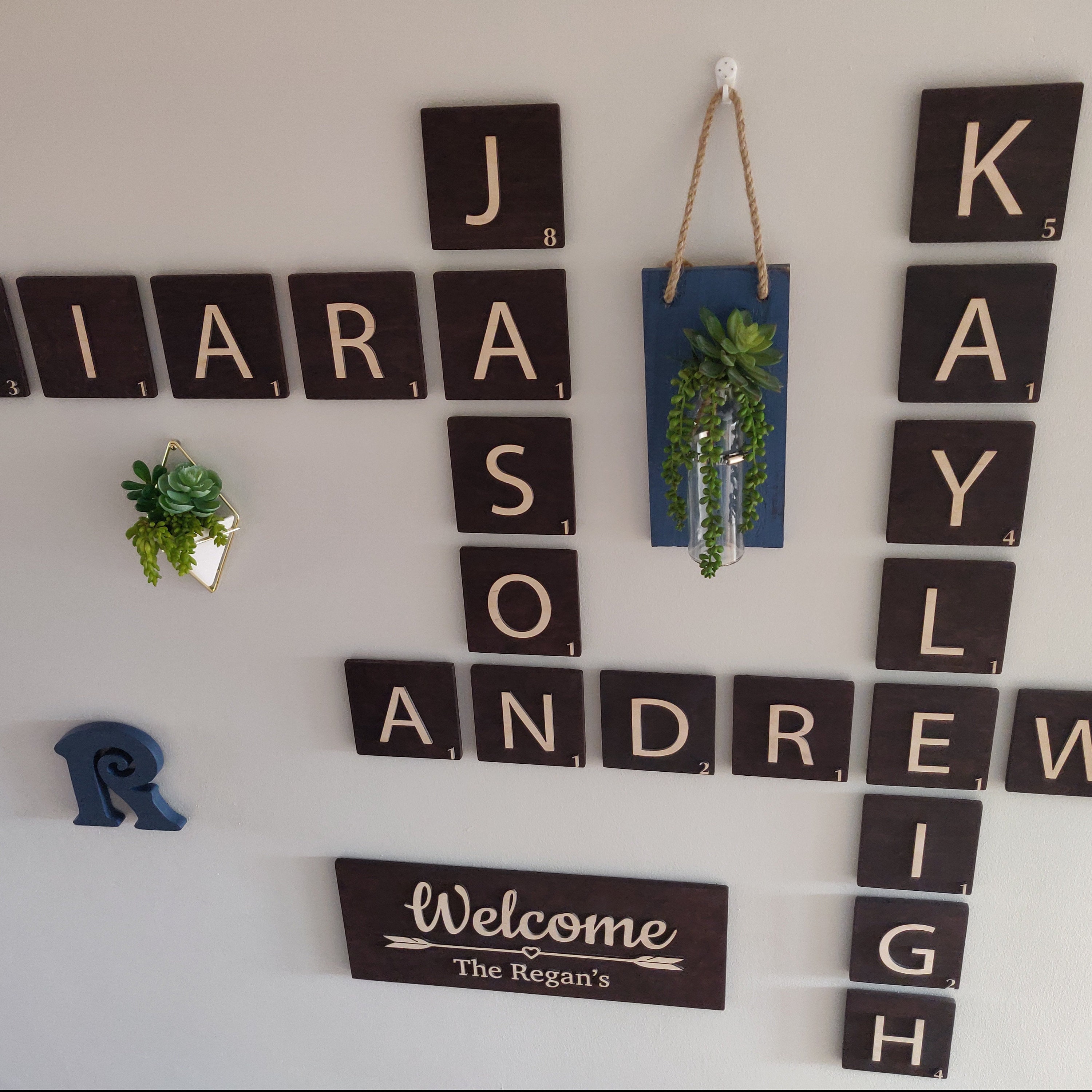 Scrabble Tiles Scrabble Wood Tiles ScrabbleWall Art | Etsy