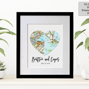 Personalized Heart Map Print, Custom Anniversary Gift - Etsy