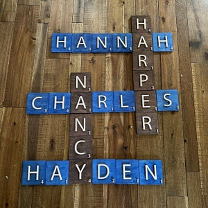 Large Scrabble Tiles Scrabble Letters Family Wall Tiles | Etsy