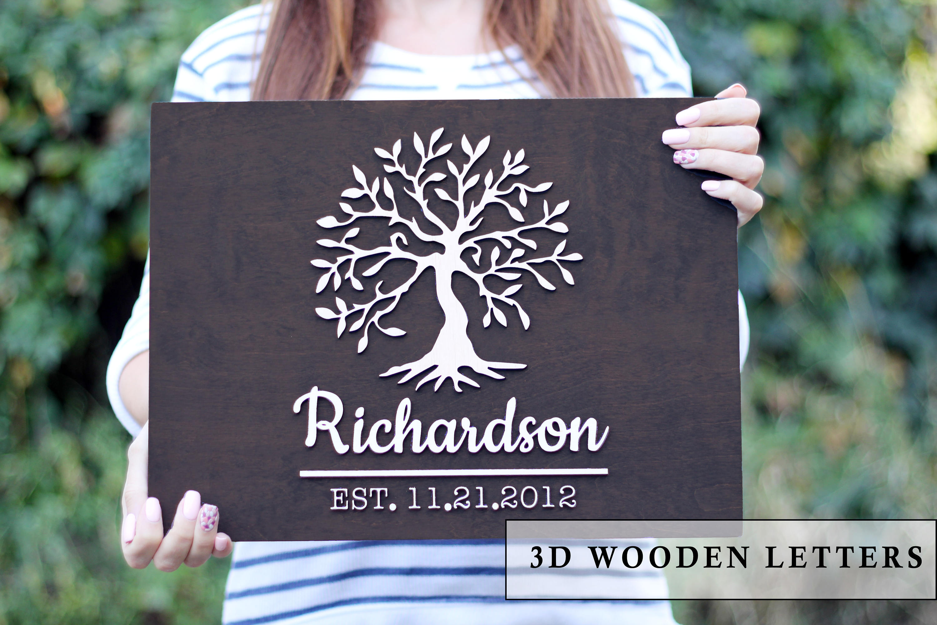 Rustic Sign Last Name Sign Family Tree Sign Wooden Sign | Etsy