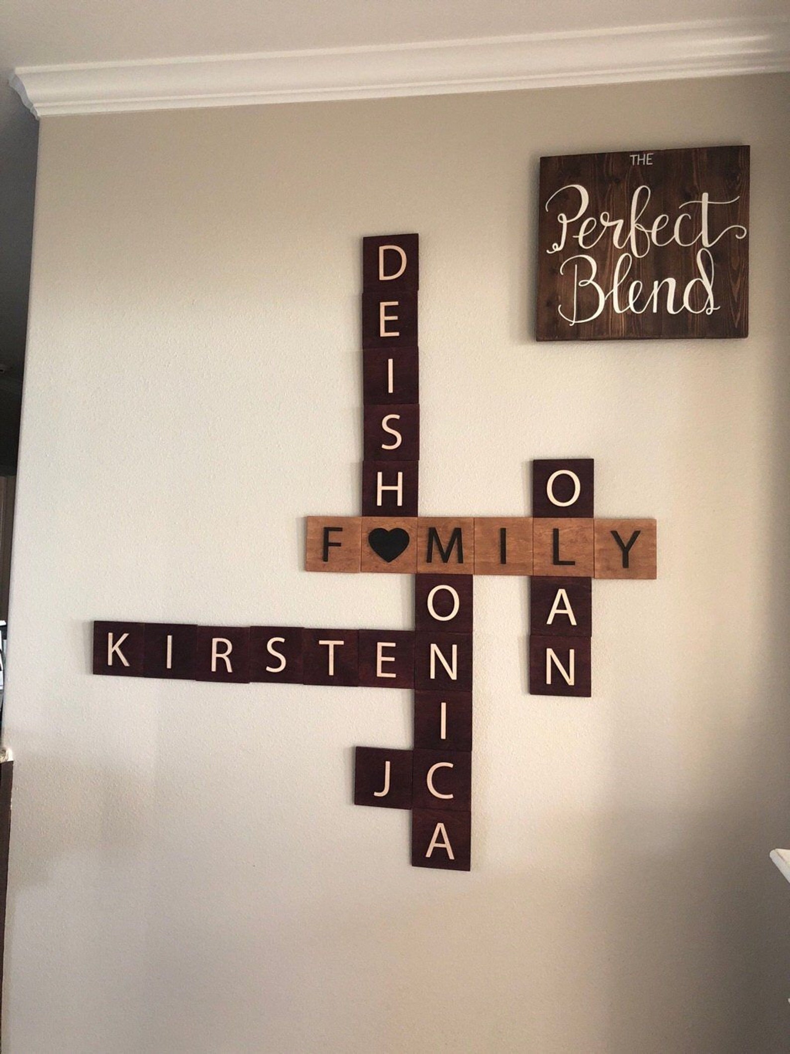 Large Scrabble Tiles Scrabble Tiles Wall Art Family Gallery - Etsy