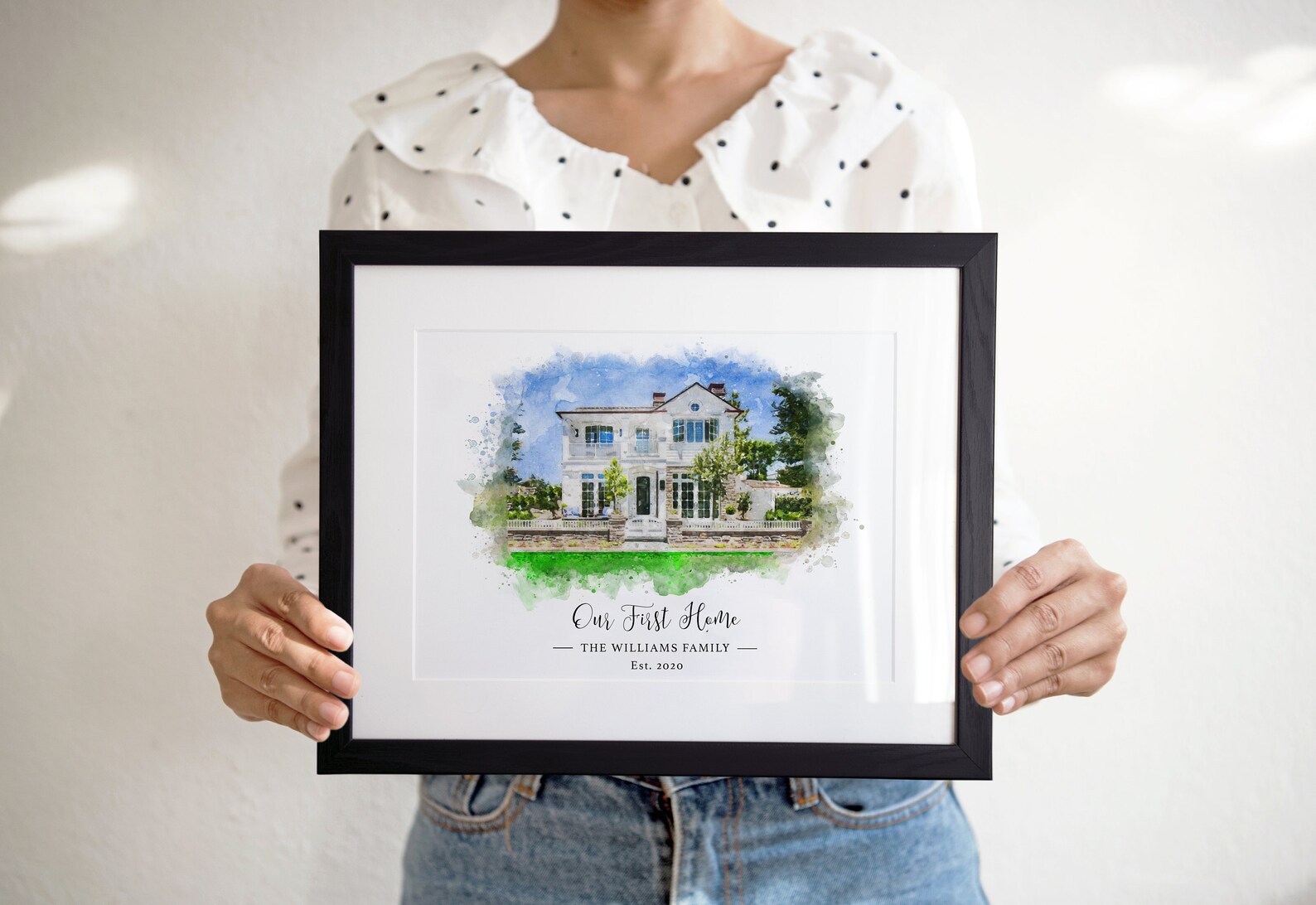 Custom Watercolor House Portrait, First Home Gift, Realtor Gift - Etsy