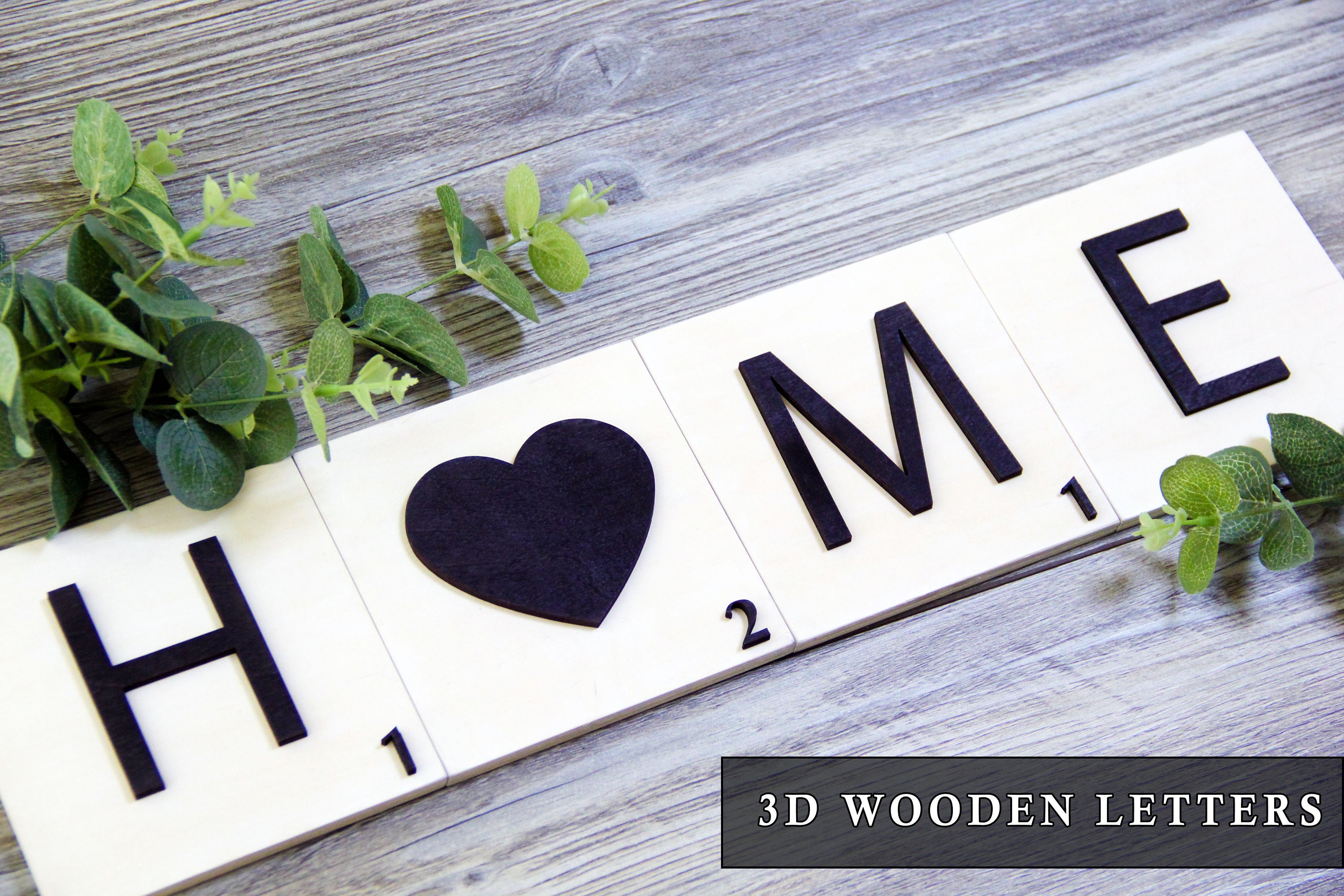 Rustic Home Décor Large Scrabble Tiles 3D Big Scrabble | Etsy