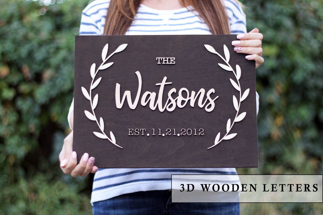 Last Name Sign, Rustic Sign, Wooden Sign, Personalized Sign, Rustic ...