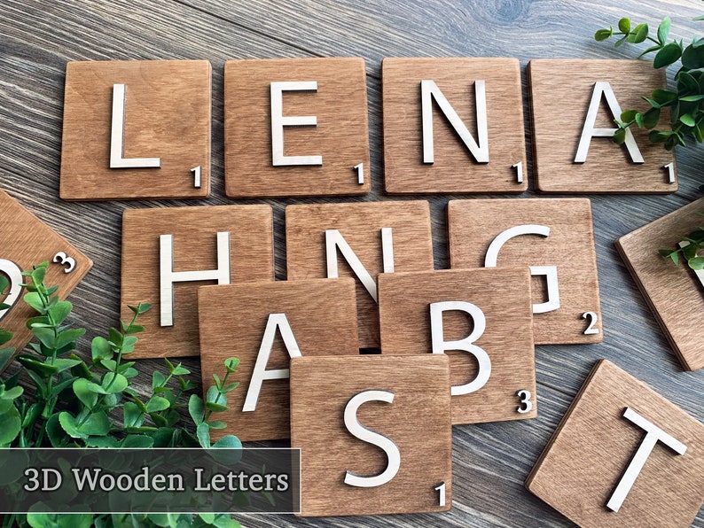 Scrabble Tiles Scrabble Wood Tiles Scrabblewall Art - Etsy