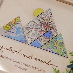 Custom Map Print, Custom Locations Anniversary Gift Custom Map Travel ...