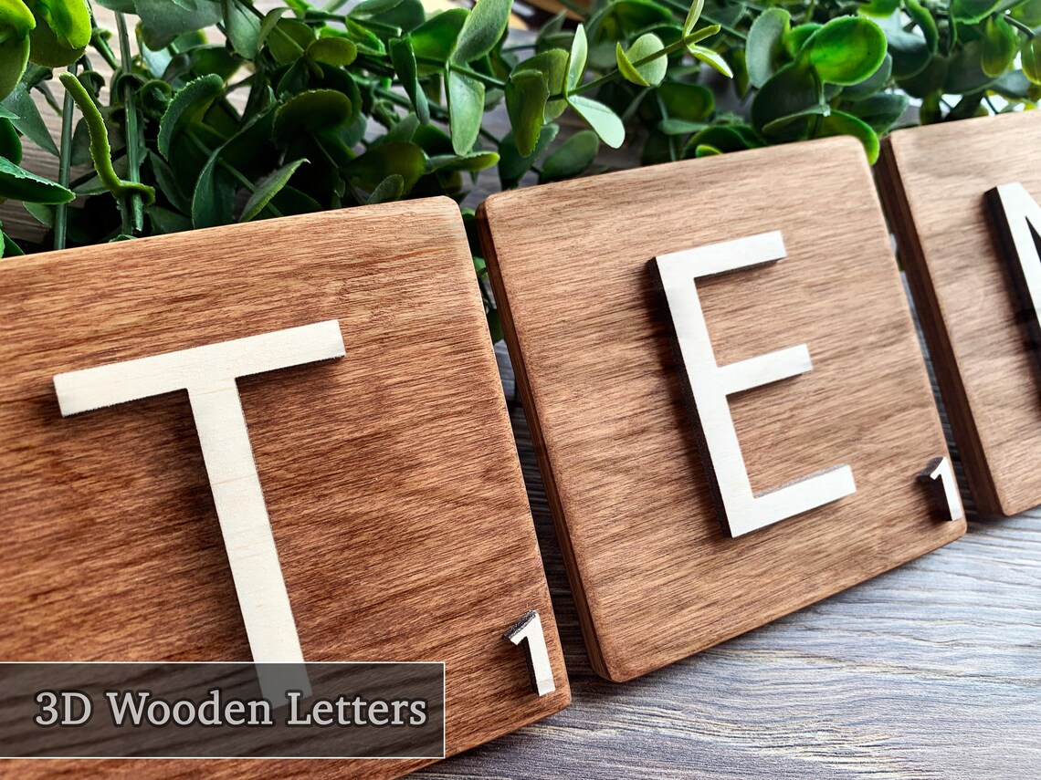 Scrabble Tiles Scrabble Wood Tiles Scrabblewall Art - Etsy