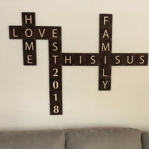 Scrabble Family Name Pieces, Personalized Name Sign, Family Names ...