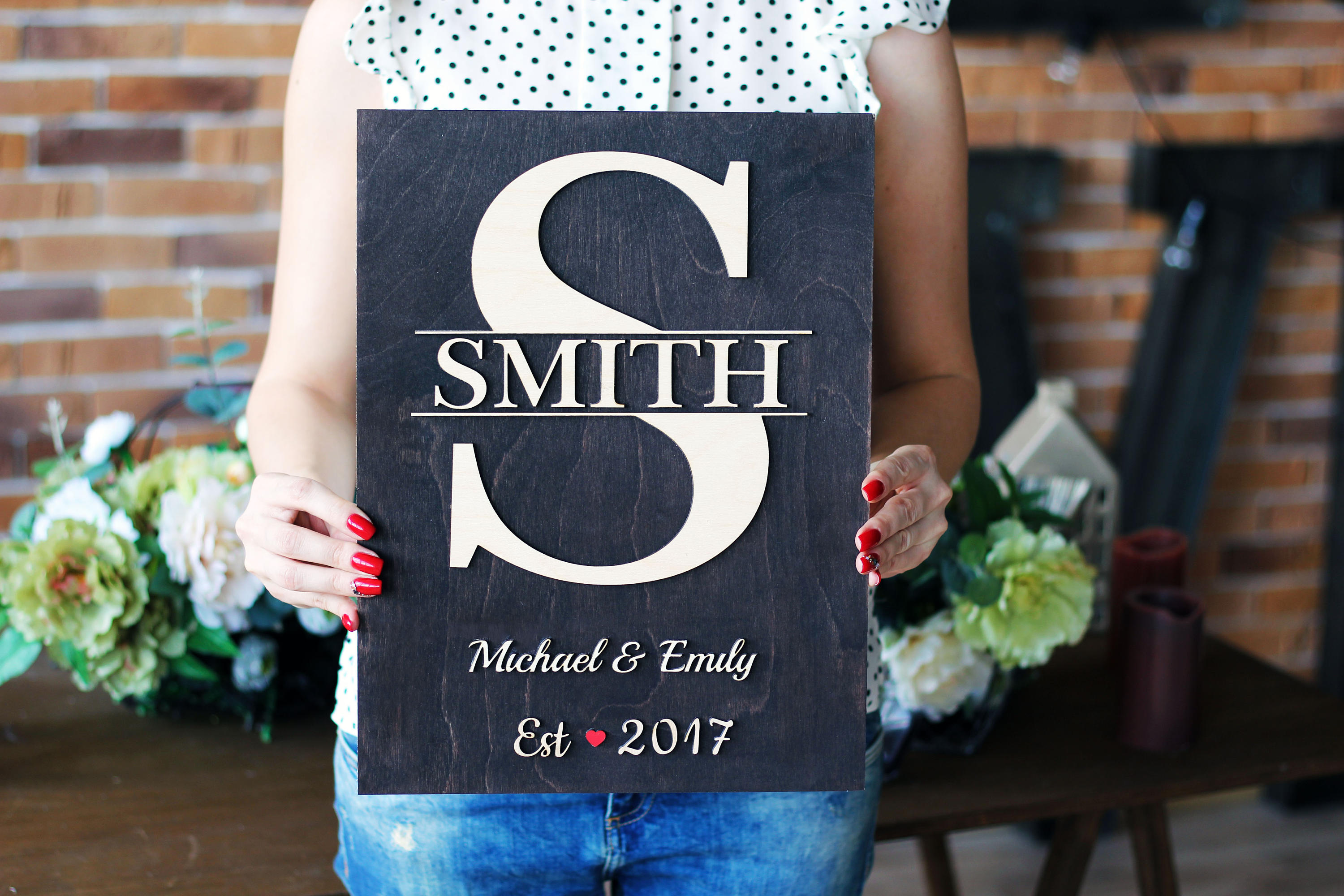 Family Name Sign Last Name Sign Wood Established Sign Wedding | Etsy