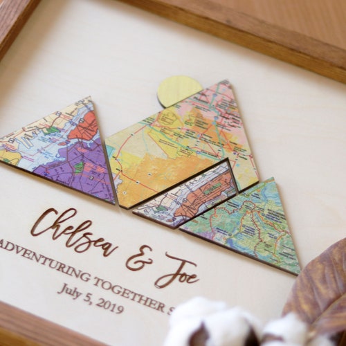 Wedding Gift Map Personalized Map Art Wedding Frame Map | Etsy