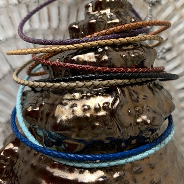 Leather Necklace - Etsy