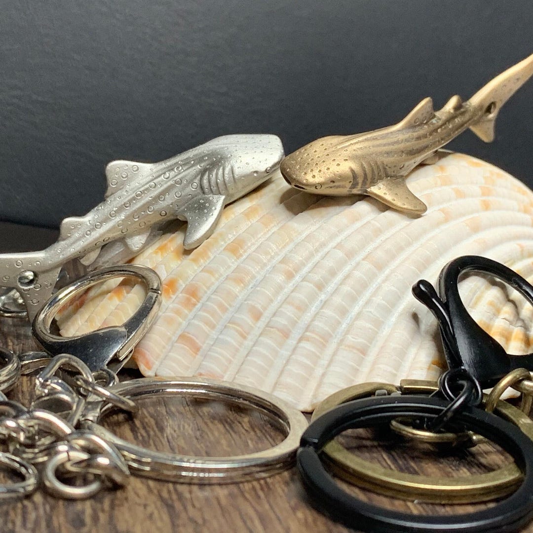 Whale Shark Keychain: Realistic Design in Pewter or Bronze, Scuba Gift ...