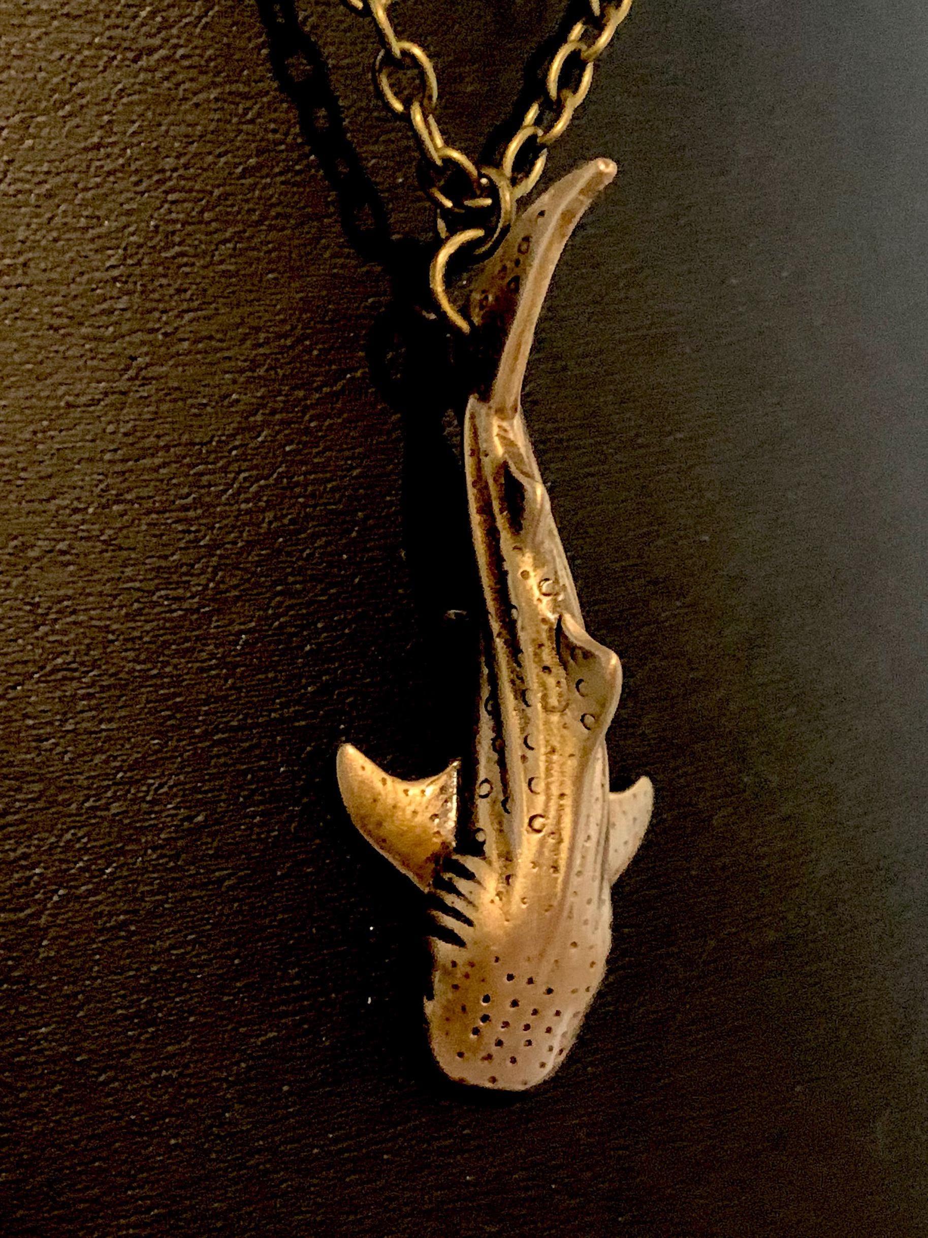 Whale Shark Jewelry: Bronze Shark Necklace, Sea Life Pendant, Diving ...