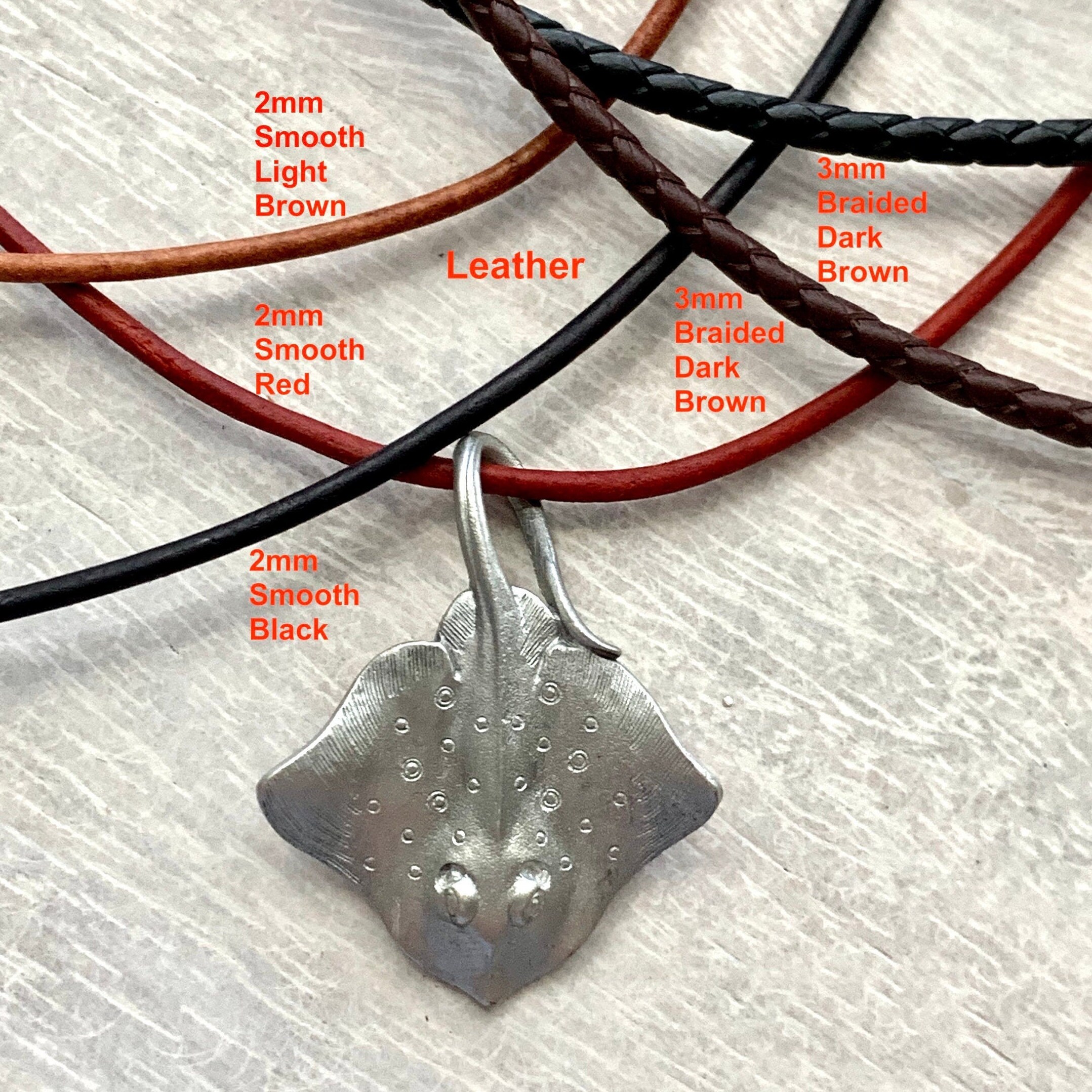 Pewter Stingray With Dive Flag on Reverse Side Pendant Necklace ...