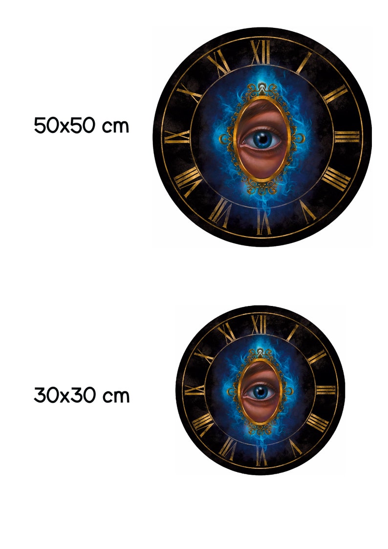 The Enchanted Blue Eye in the Mirror Clock Design - Etsy