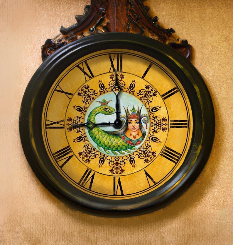 Queen of Snakes. Shahmaran. Clock Design. - Etsy