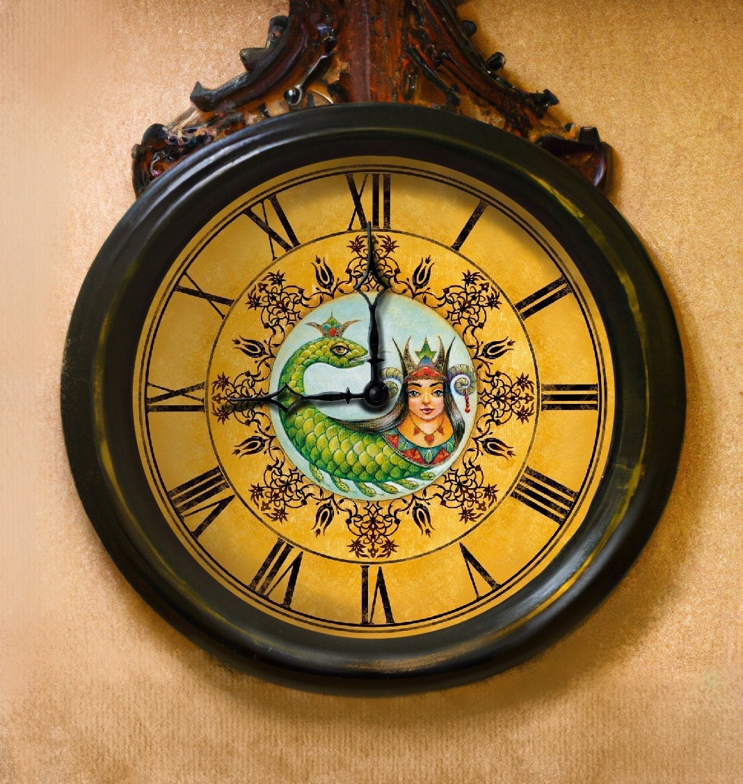 Queen of Snakes. Shahmaran. Clock Design. - Etsy
