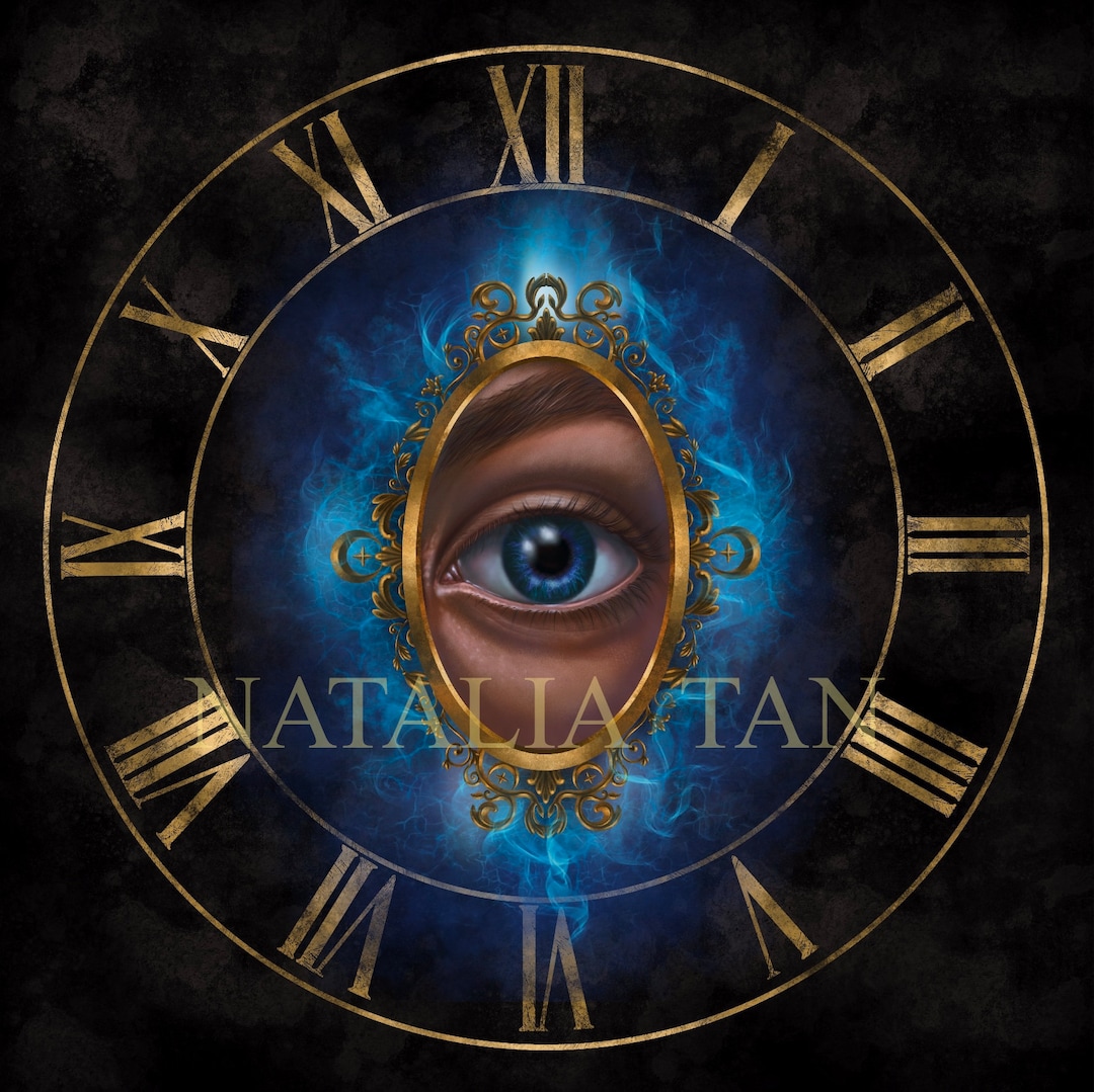 The Enchanted Blue Eye in the Mirror Clock Design - Etsy