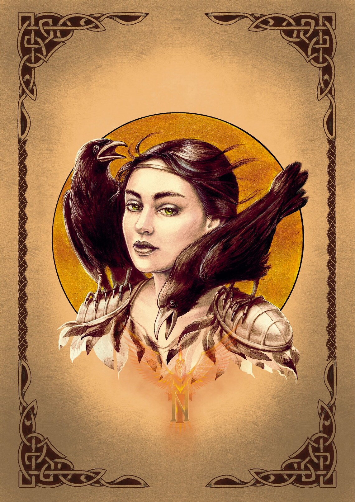 The Morrigan. Celtic Raven Goddess of War. Fantasy Art. Mix Media - Etsy