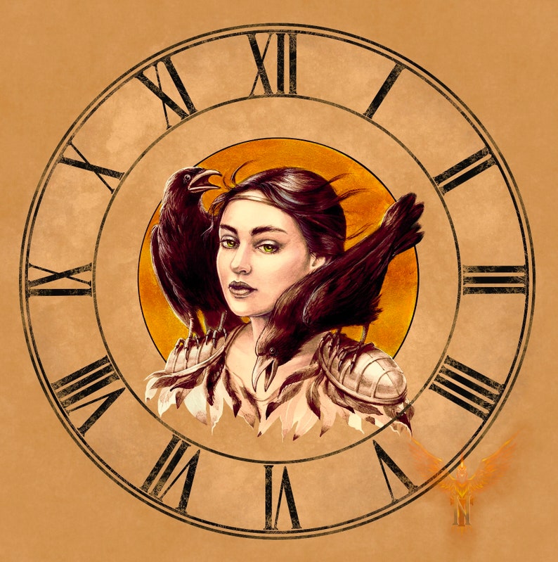 The Morrigan. Celtic Raven Goddess of War. Fantasy Art. Mix Media - Etsy