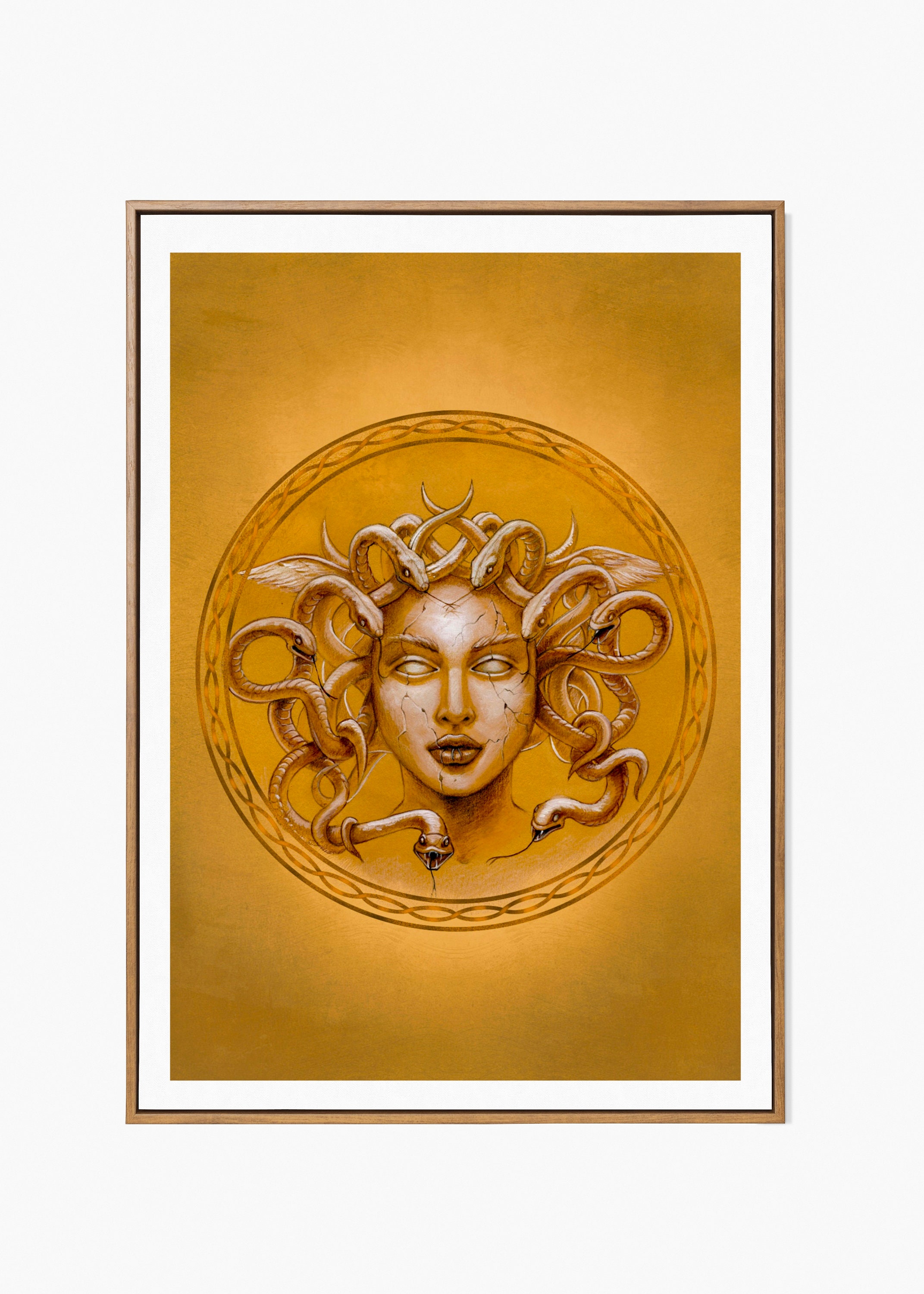 Medusa Gorgon. Antique Greece Mythological Creature. Mix Media. Home ...