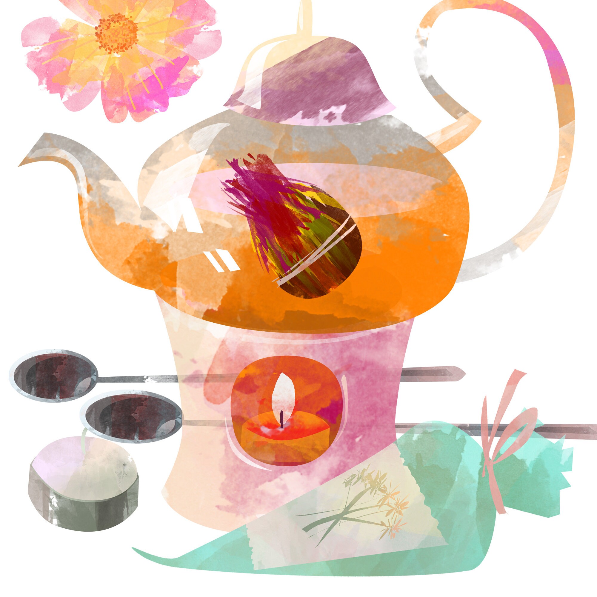 Tea clipart Tea Party Сlipart Digital elements Digital design | Etsy